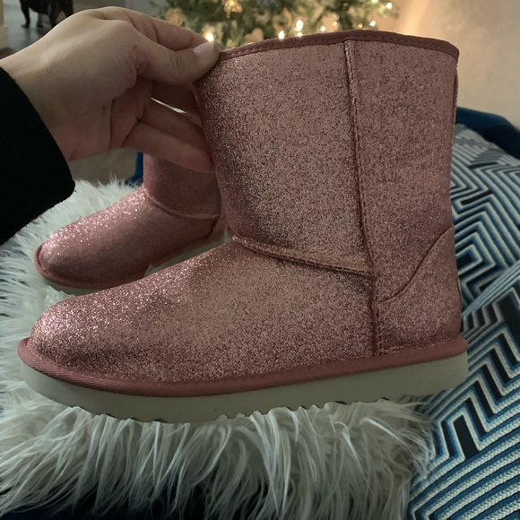UGG | Shoes | Brand New Pink Glitter Uggs Size 5 Girls | Poshmark